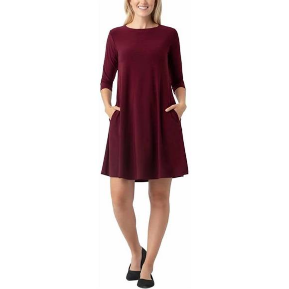 Sympli | Dresses | New Sympli Trapeze Dress Short 34 Sleeve In ...
